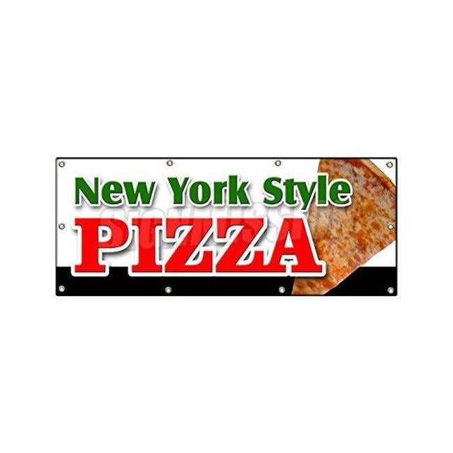 36 x 96 in. New York Style Pizza Banner Sign - by the Slice Take Out ...