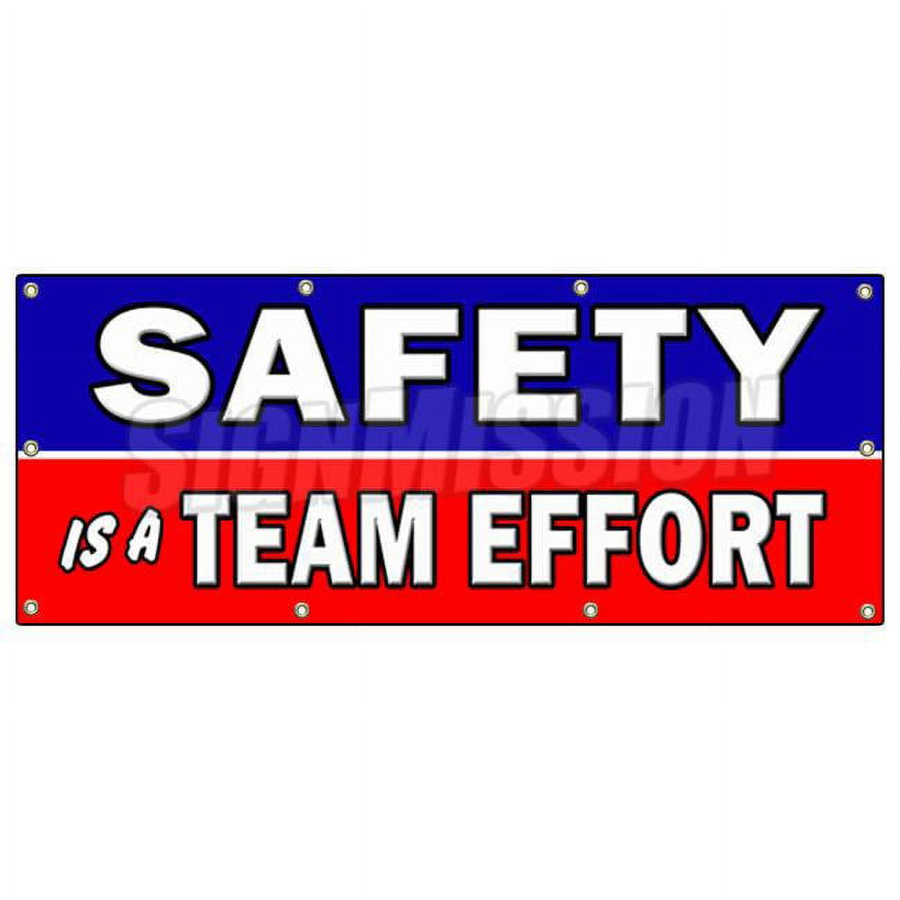 36 x 96 in. Safety Is A Team Effort Banner Sign - Worker Osha Workplace ...