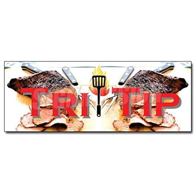 36 x 96 in. Tri Tip Banner Sign - Butcher Custom Cuts Meat USDA Steaks ...