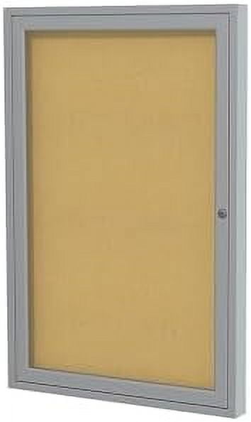 36"x24" 1-Door indoor Enclosed Bulletin Board , Shatter Resistant, with ...