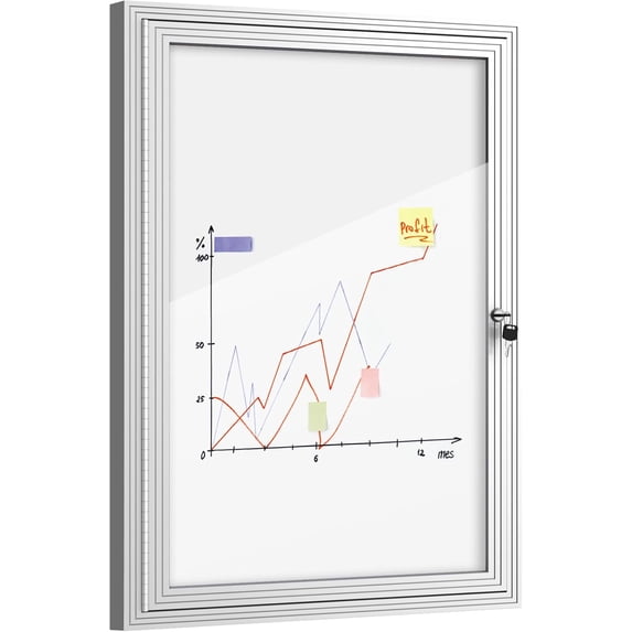 36"x24" Enclosed Bulletin Board, Outdoor Lockable Weather-Resistant ...