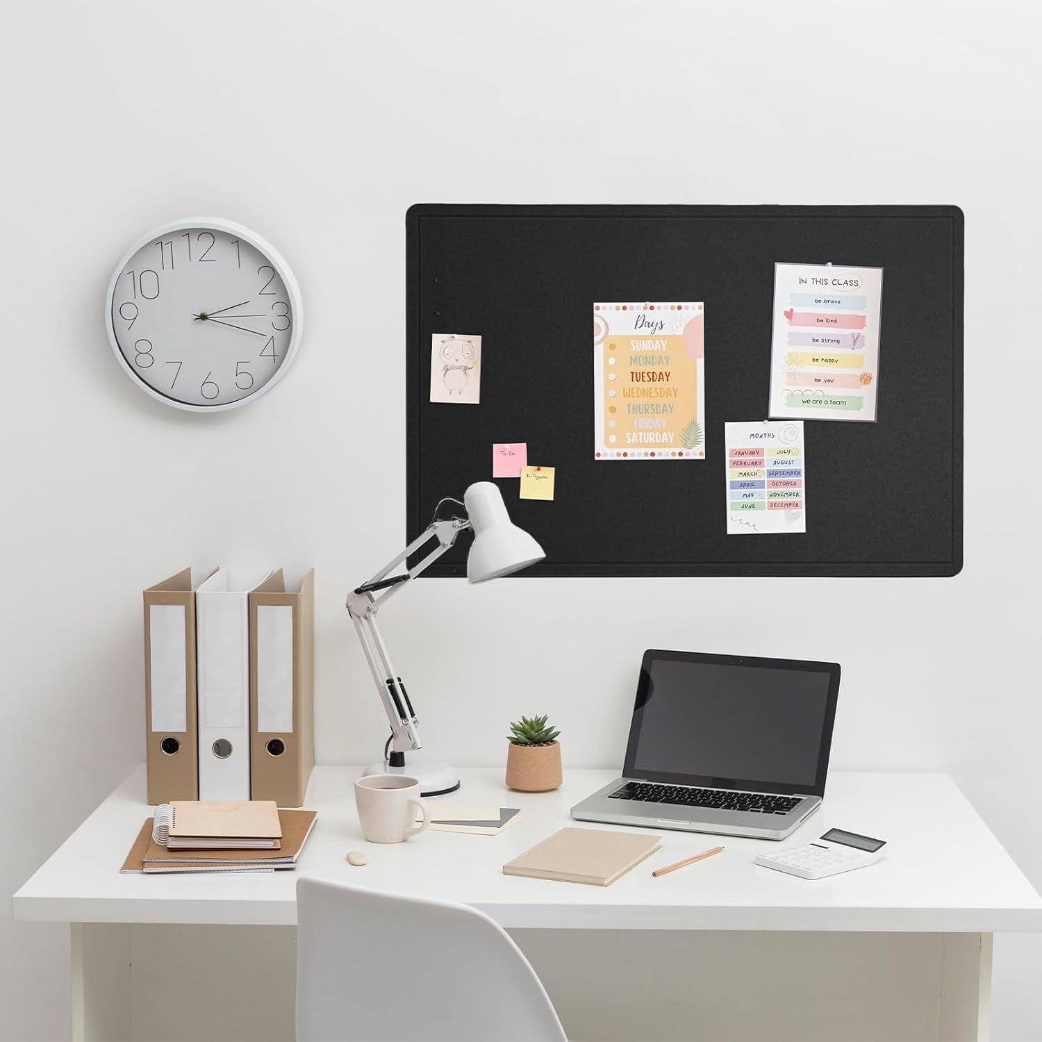 36"x24" Felt Board – Foldable Wall Mounted Bulletin Board, Decorative ...