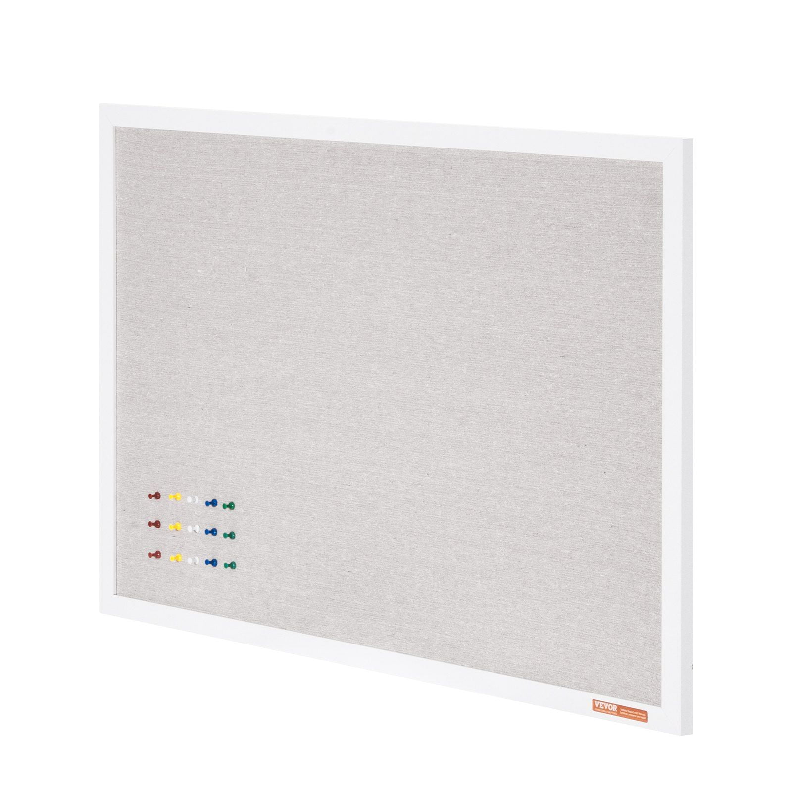 36"x24" White Cork Bulletin Board with Linen Texture - Elegant Wall ...