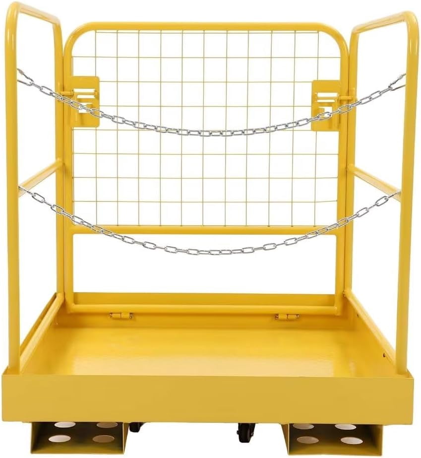 36"x36" Forklift Cage Work Platform,1200 lb Capacity, Foldable Heavy ...