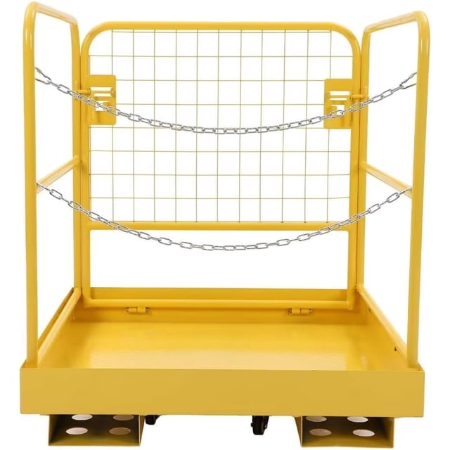 36"x36" Forklift Cage Work Platform,1200 lb Capacity, Foldable Heavy ...