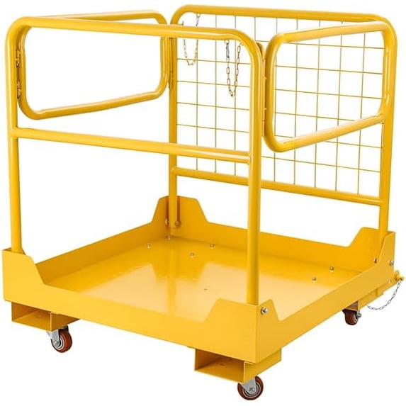 36''x36'' Forklift Safety Cage, Forklift Work Platform with Door ...