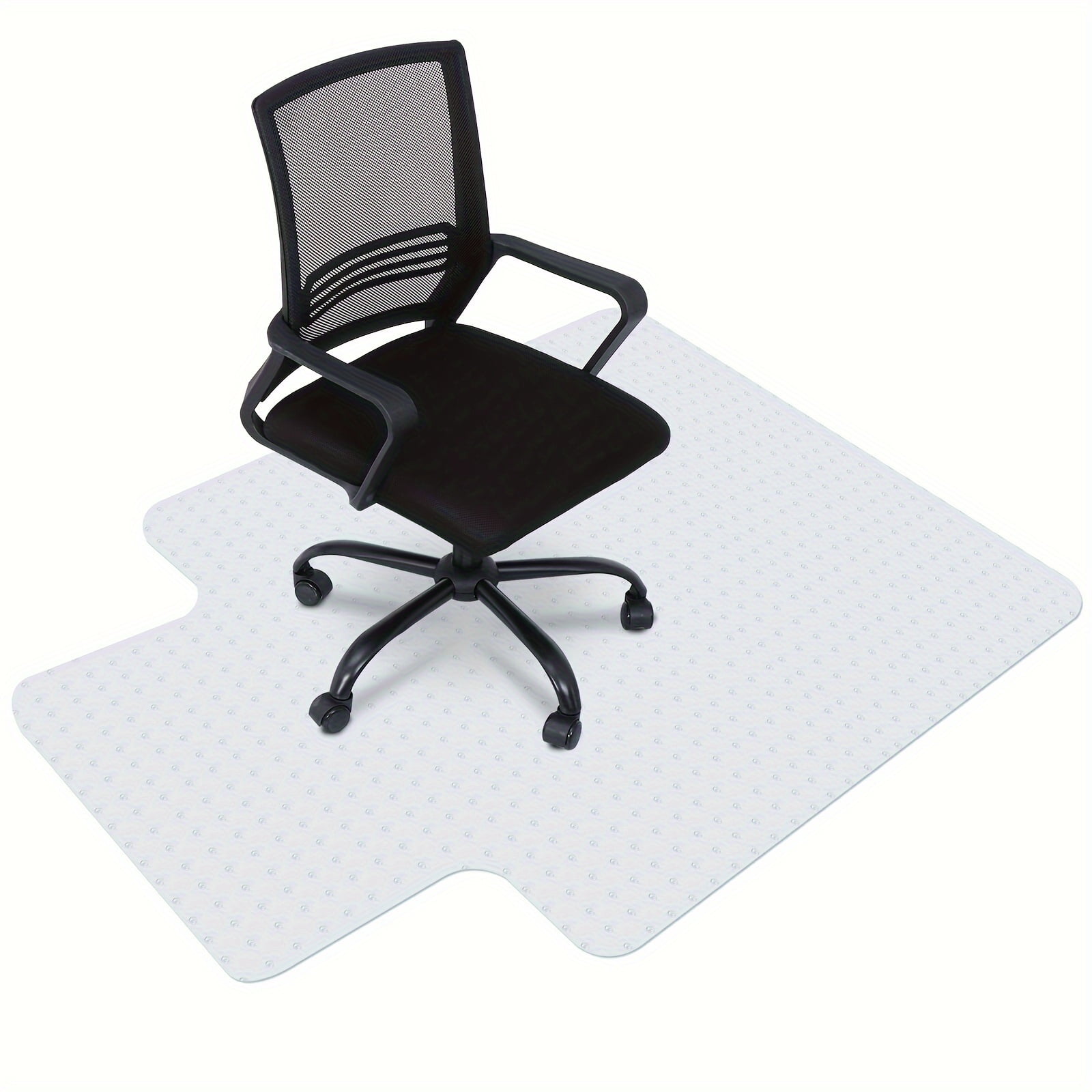 36"x48" Clear PVC Desk Chair Mat with Extended Lip - Heavy-Duty Anti ...