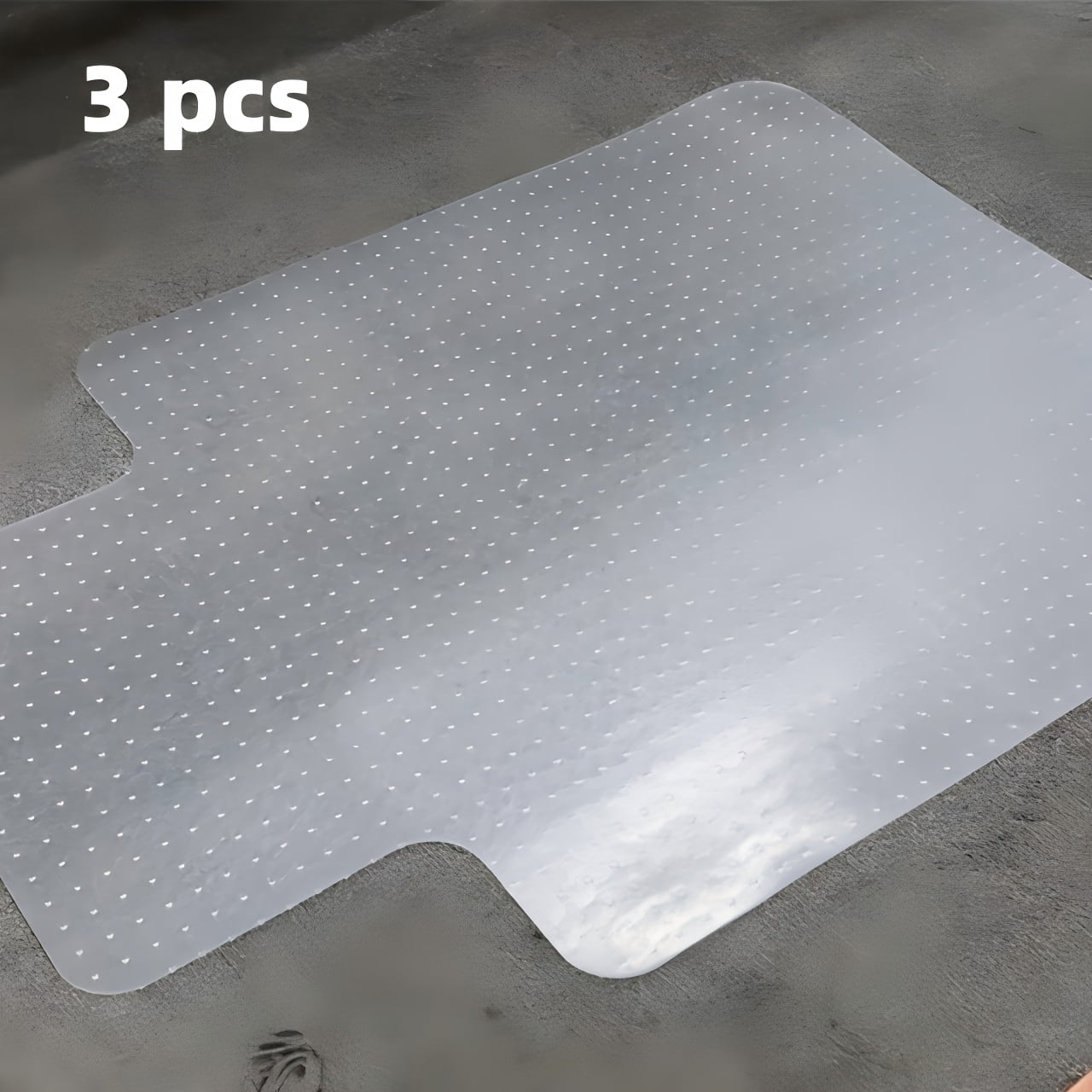 36"x48" Clear PVC Desk Chair Mat with Extended Lip - Heavy-Duty Anti ...