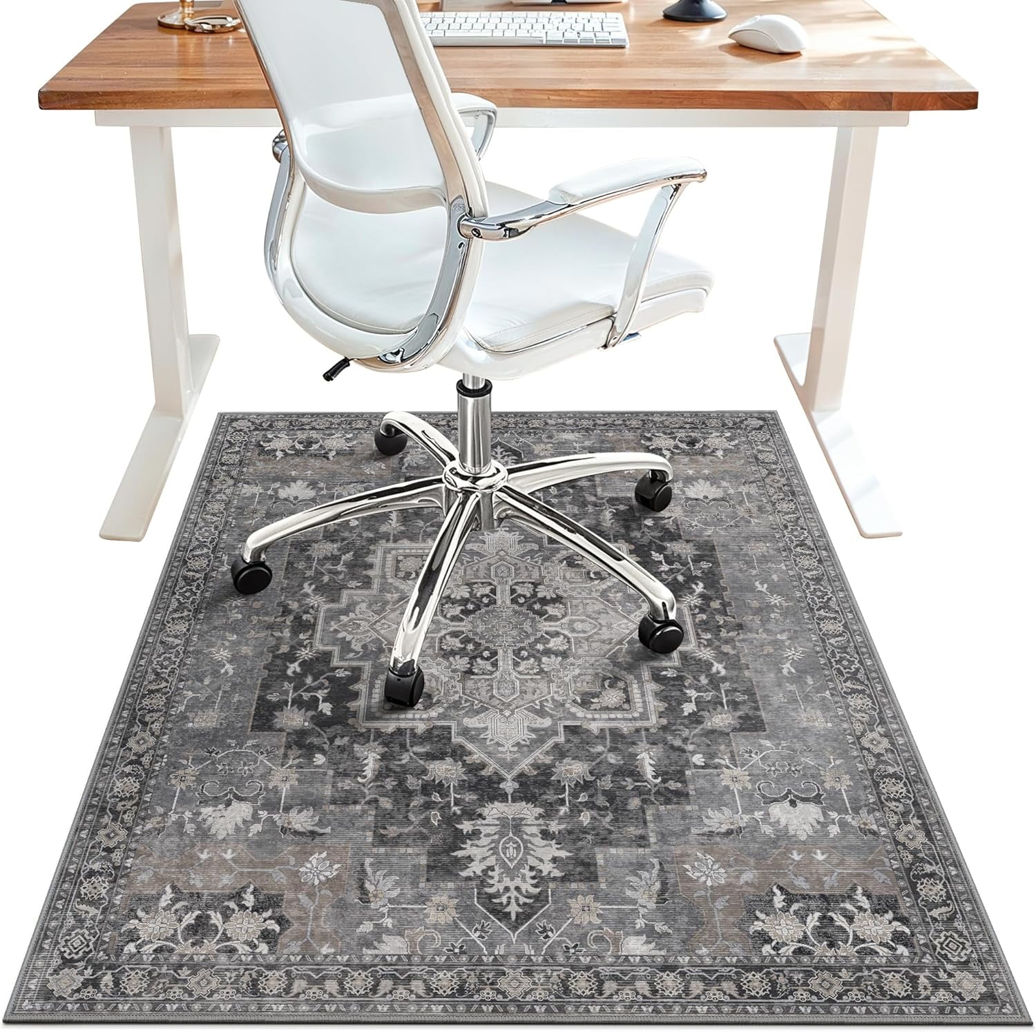 36"x48" Office Chair Mat for Hardwood Tile Floor, Under Desk Carpet ...