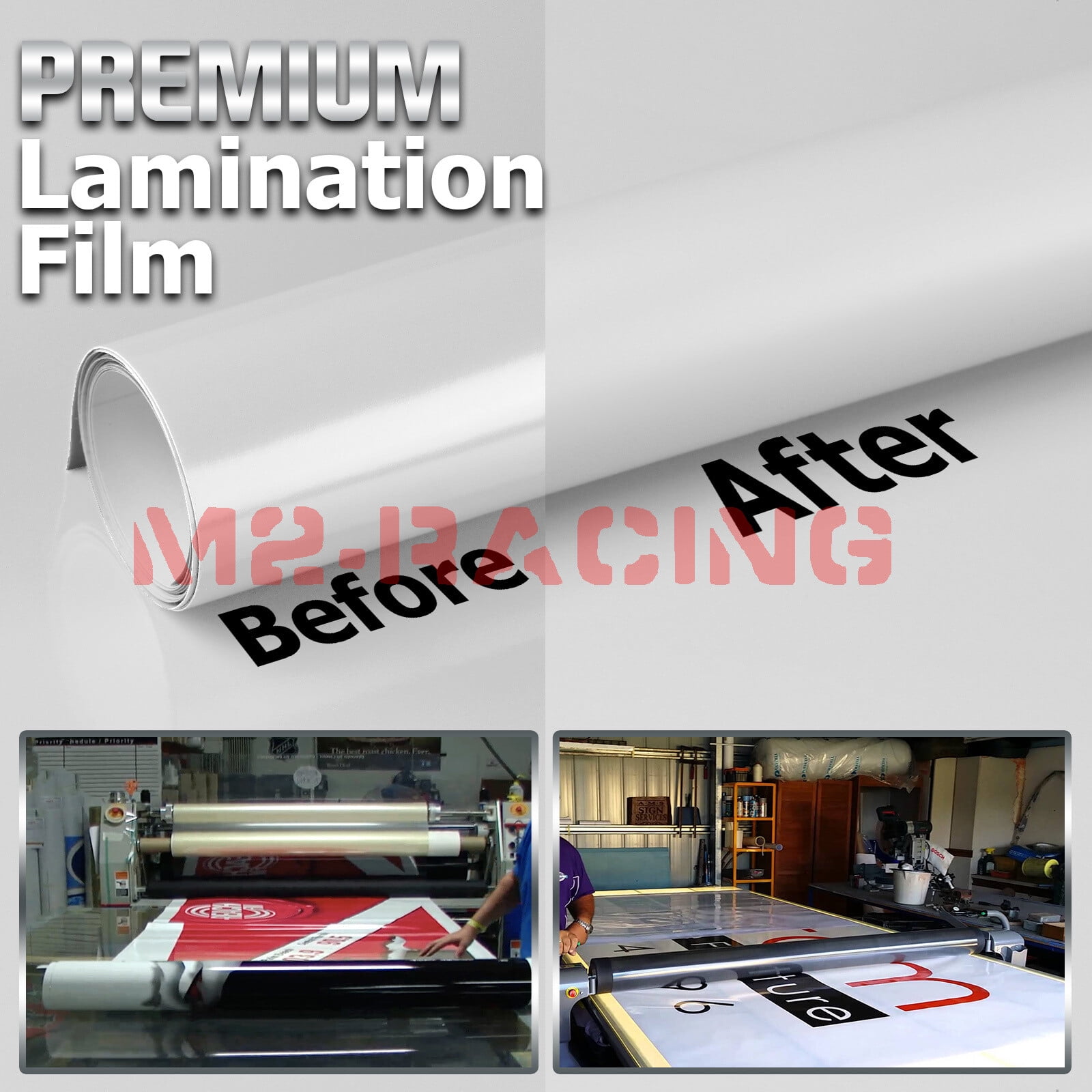 36"x60" Cold Laminating Film Matte Clear Monomeric Lamination Poster ...