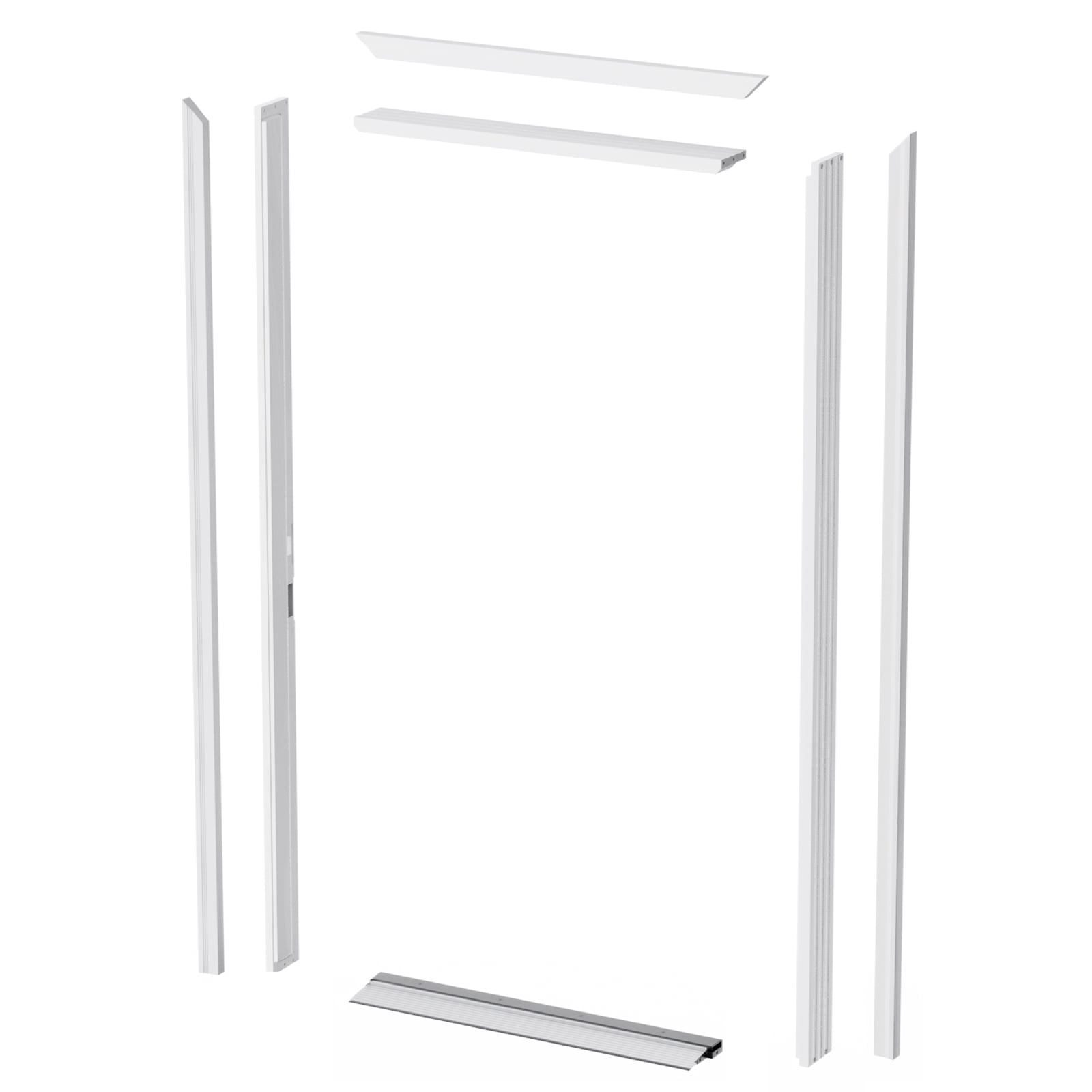 36"x80"Pre-Drilled Vinyl Door Frame Kit, Pre-Primed with Brickmould ...