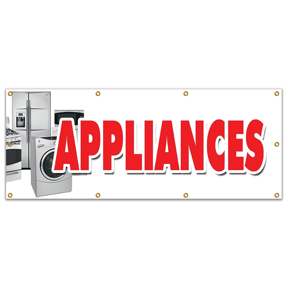 36"x96" APPLIANCES BANNER SIGN sale refrigerator washer dryer discount ...