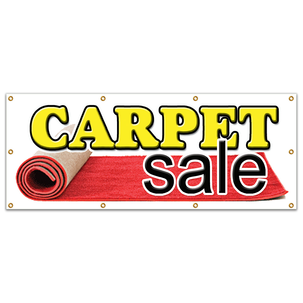 36"x96" CARPET SALE BANNER SIGN store carpeting signs rugs wall to wall ...
