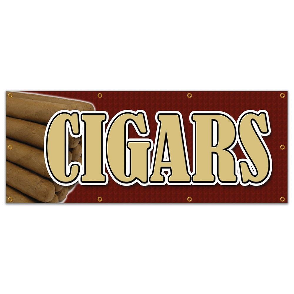 36"x96" CIGARS BANNER SIGN cigar shop humidor cuban cigarra cicada ...