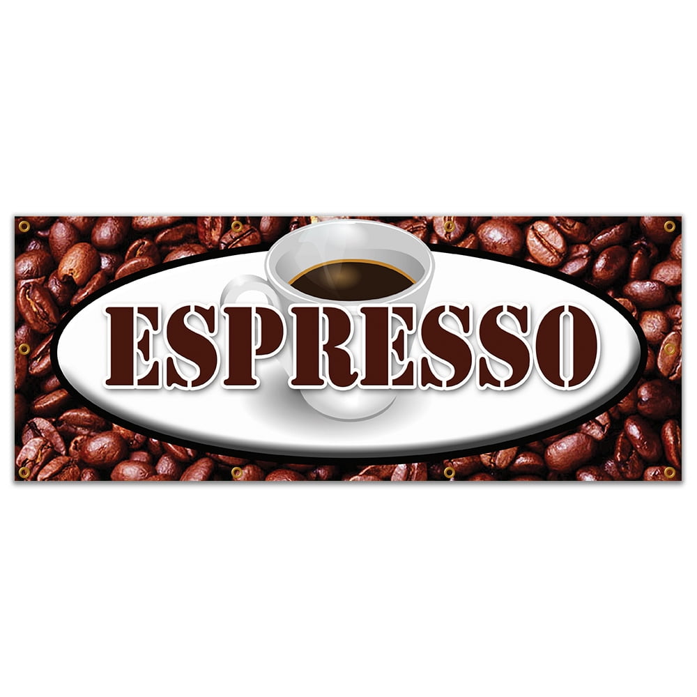 36"x96" ESPRESSO BANNER SIGN coffee shop cafe beans signs roasted ...