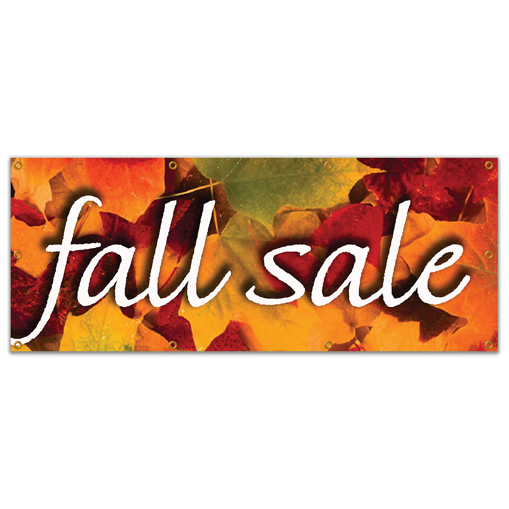 36"x96" FALL SALE BANNER SIGN store clearance signs 50% 25% off huge ...