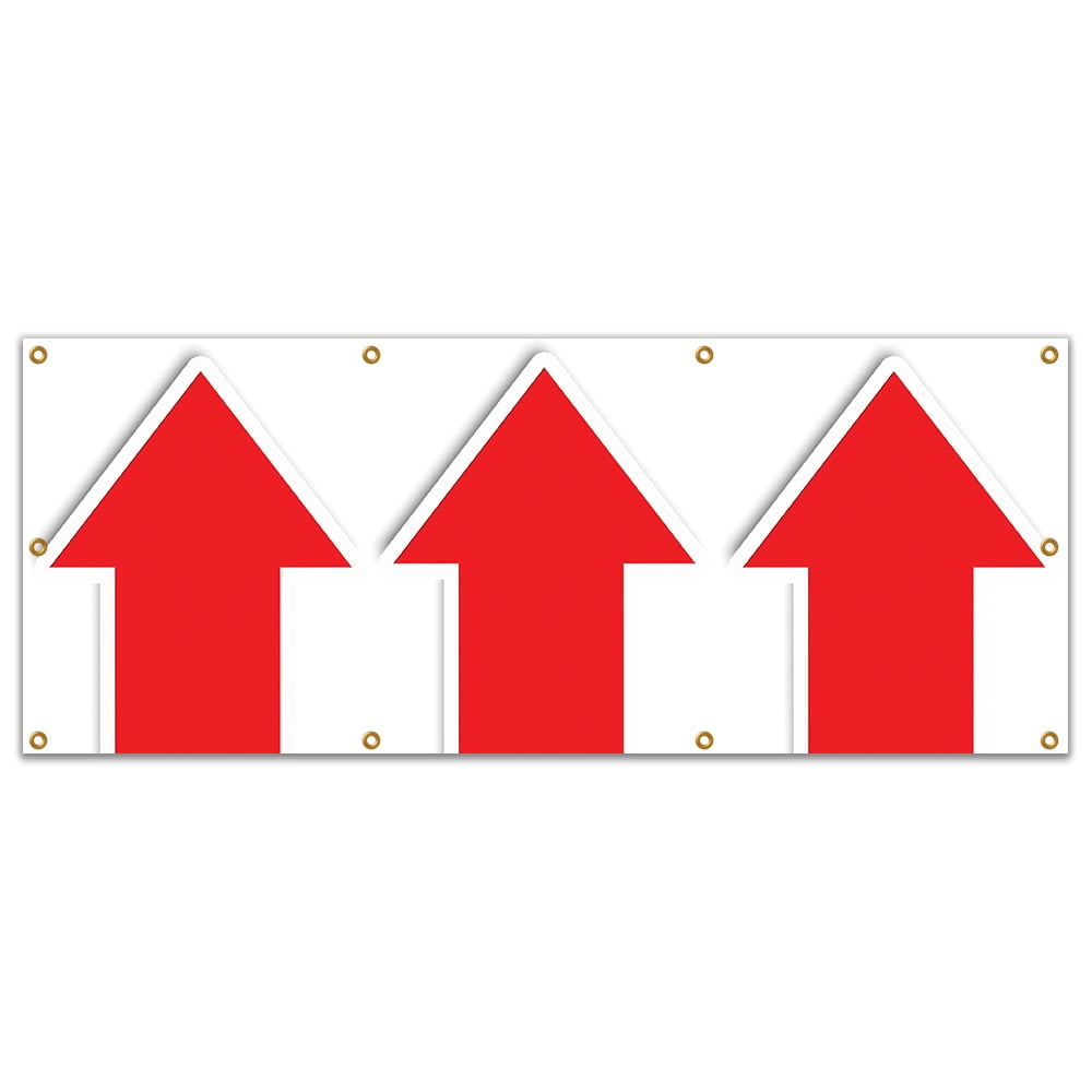 36"x96" GIANT UP ARROW BANNER SIGN turn here sale follow directions ...
