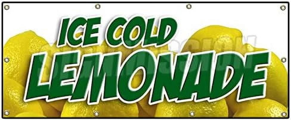 36"x96" Lemonade 1 Banner Sign lemonaid ice Cold Fresh Homemade Drinks ...