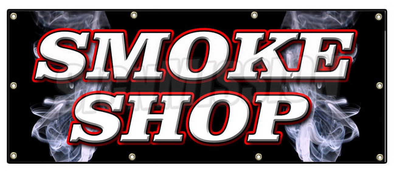 36"x96" SMOKE SHOP BANNER SIGN cigar cigarrettes shop hookah pipes ...