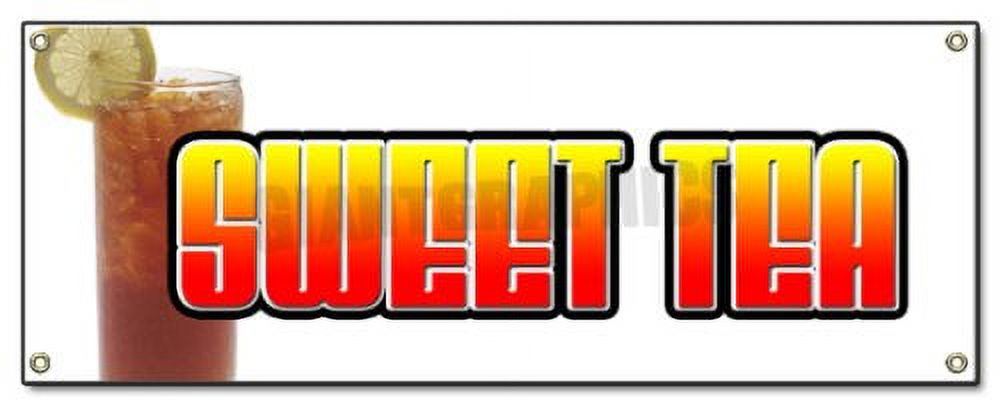 36"x96" Sweet Tea Banner Sign ice iced Drink cart Stand Signs Southern ...