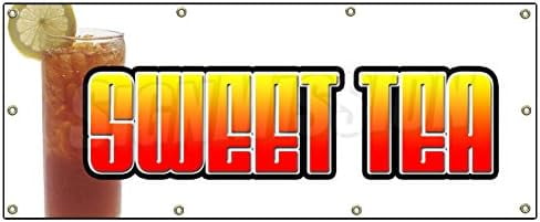 36"x96" Sweet Tea Banner Sign ice iced Drink cart Stand Signs Southern ...