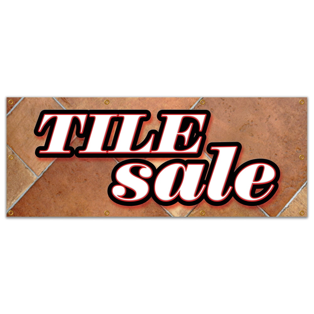 36"x96" TILE SALE BANNER SIGN ceramic flooring floor signs carpet ...
