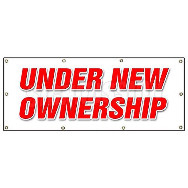 36"x96" Under New Ownership Banner Sign Brand Owner Owners Management ...