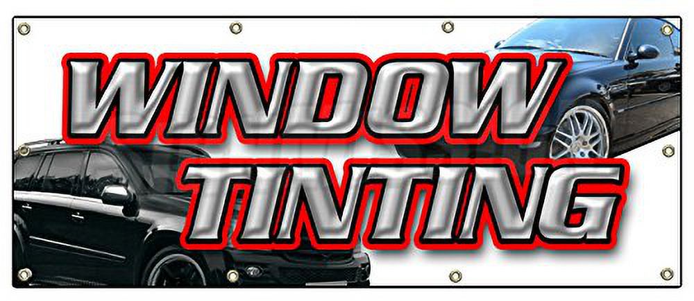 36"x96" Window TINTING Banner Sign car Tint Film roll Signs - Walmart.com
