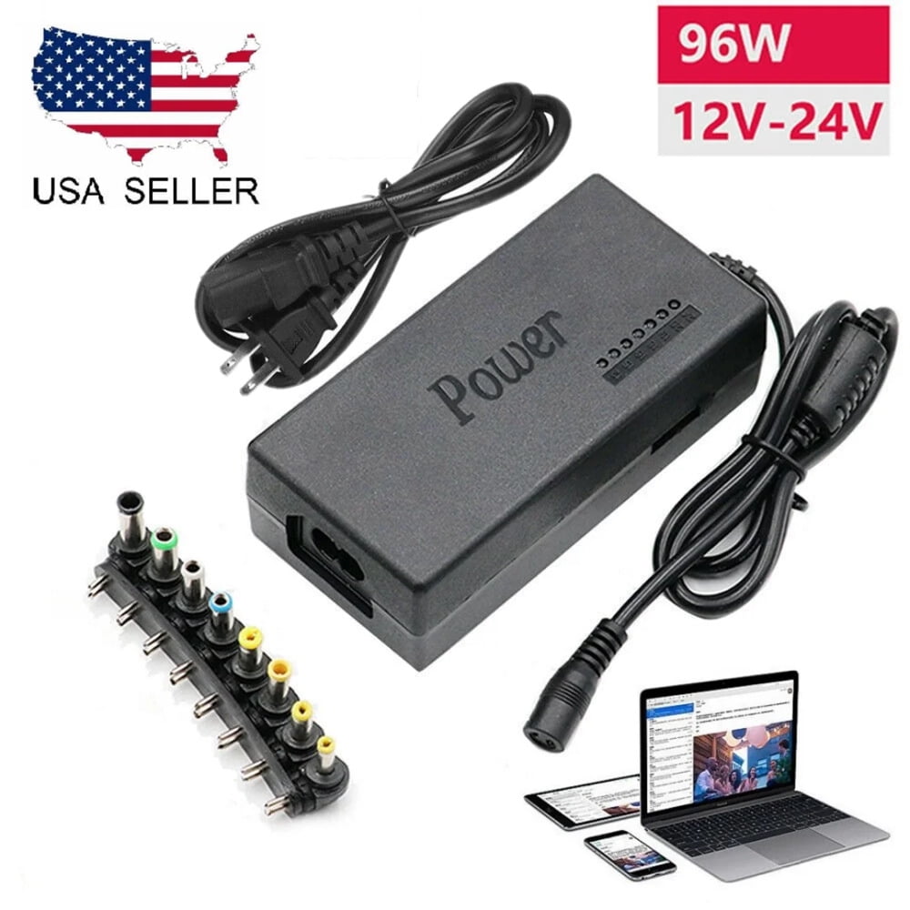 96W Universal Laptop Charger Adapter for Laptops 12-24V Adjustable ...
