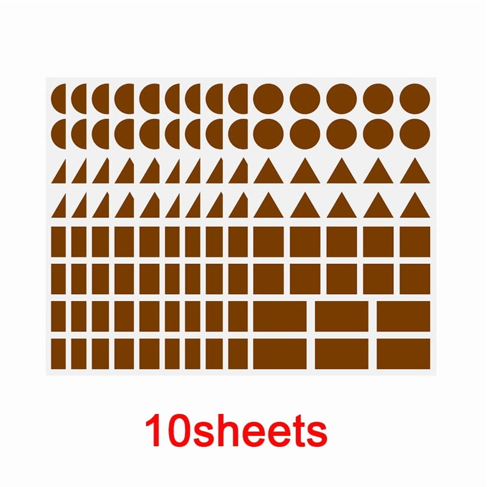 360-1080pcs Colored Triangles Rectangular Dot Stickers for Kids Student ...
