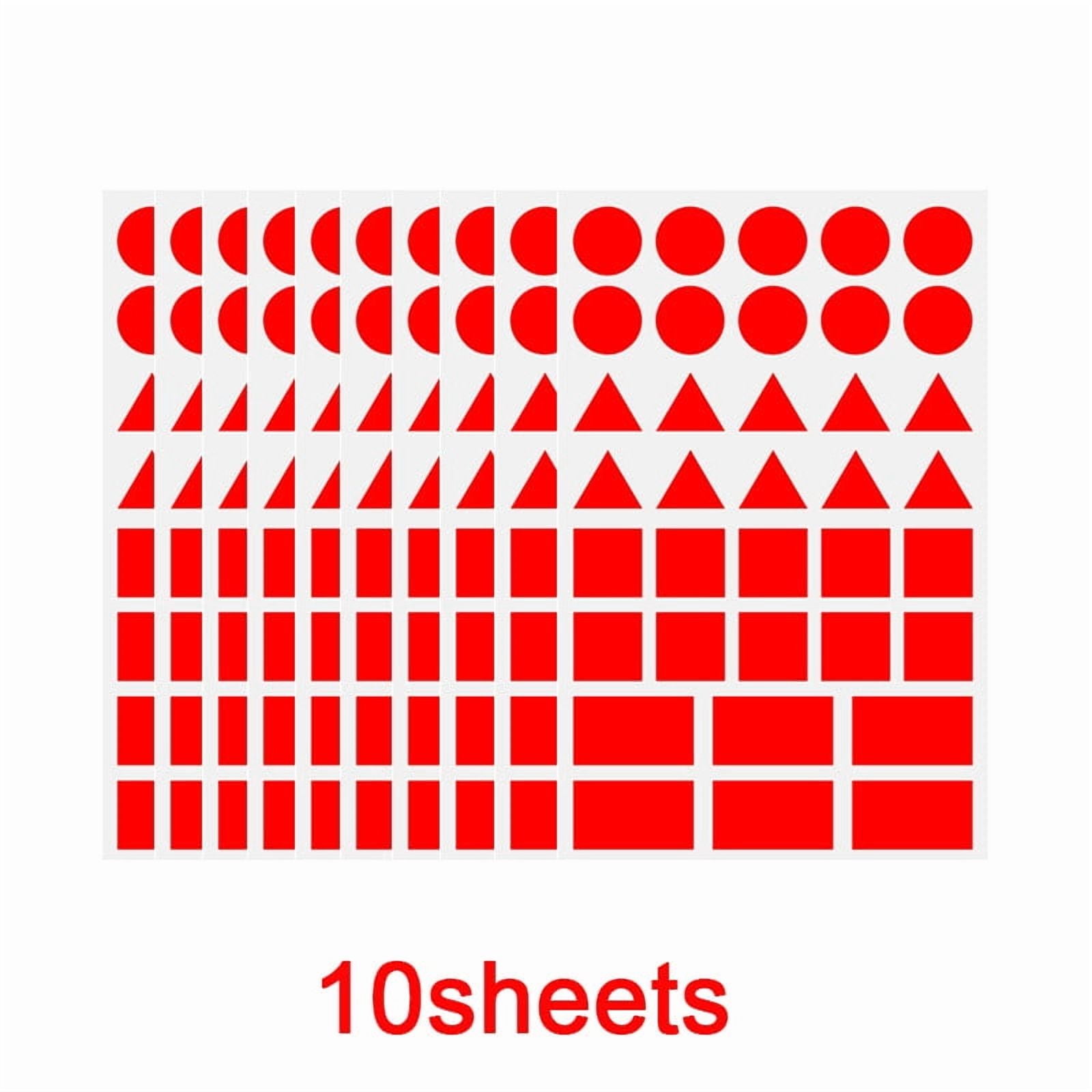 360-1080pcs Colored Triangles Rectangular Dot Stickers for Kids Student ...