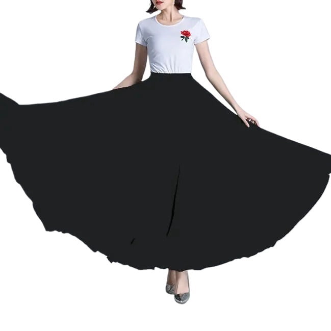 360/540/720 Degree Chiffon Skirt Ballet Belly Dance Women Gypsy Long ...
