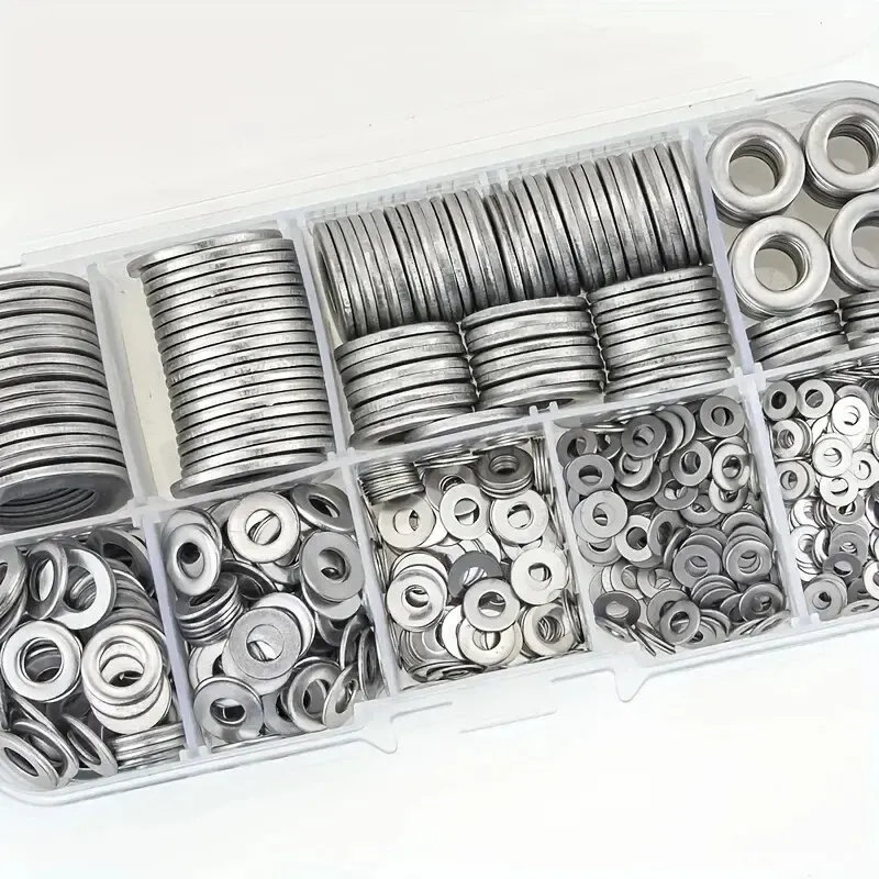 360/580pcs 304 Stainless Steel Flat Washers Set, Perfect For Home Decor ...