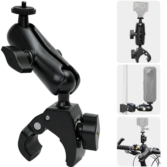 360° Adjustable Bicycle & Motorcycle Handlebar Mount for Action Cameras ...