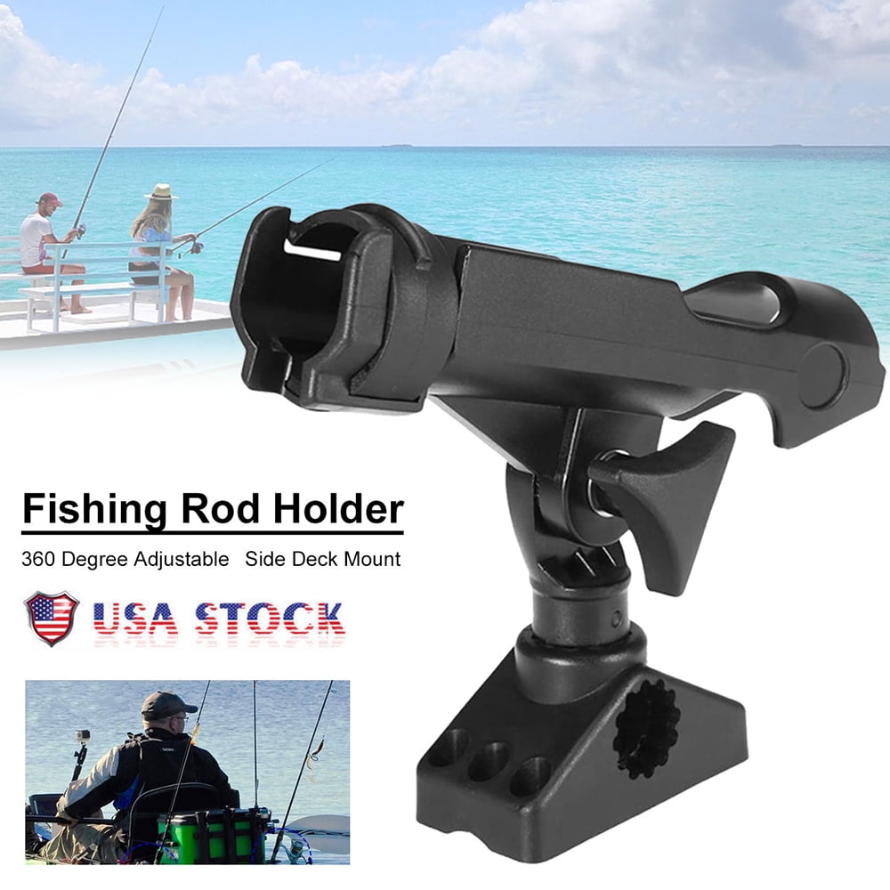 360° Adjustable Fishing Rod Pole Mount Stand Bracket Holder For Kayak ...