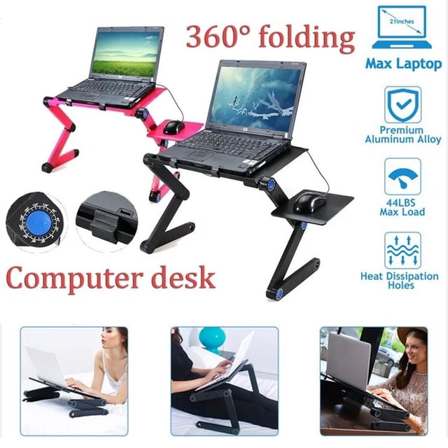 360° Adjustable Foldable Laptop Notebook Lap PC Folding Desk Table ...