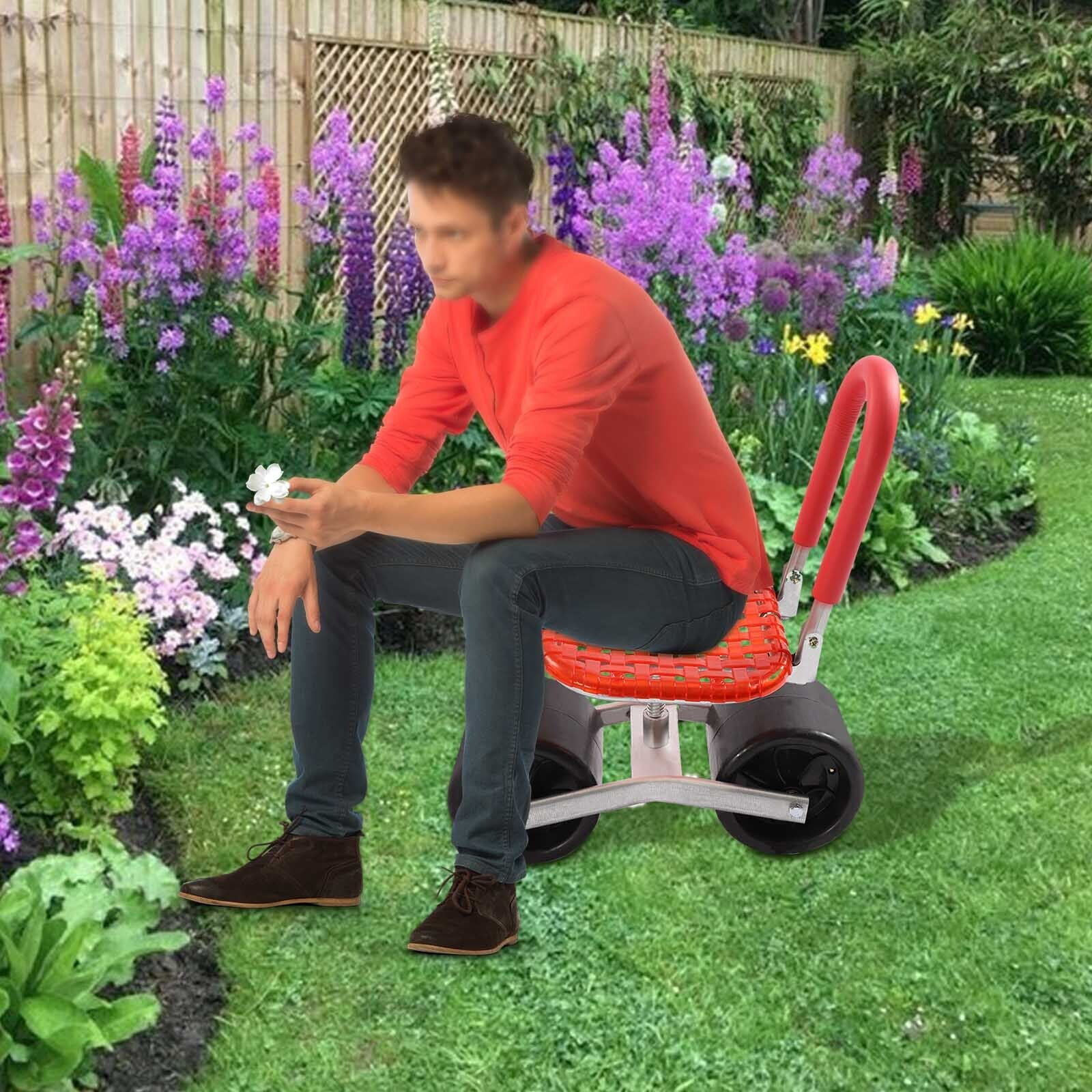 360° Adjustable Garden Rolling Stool – Comfortable & Durable High ...