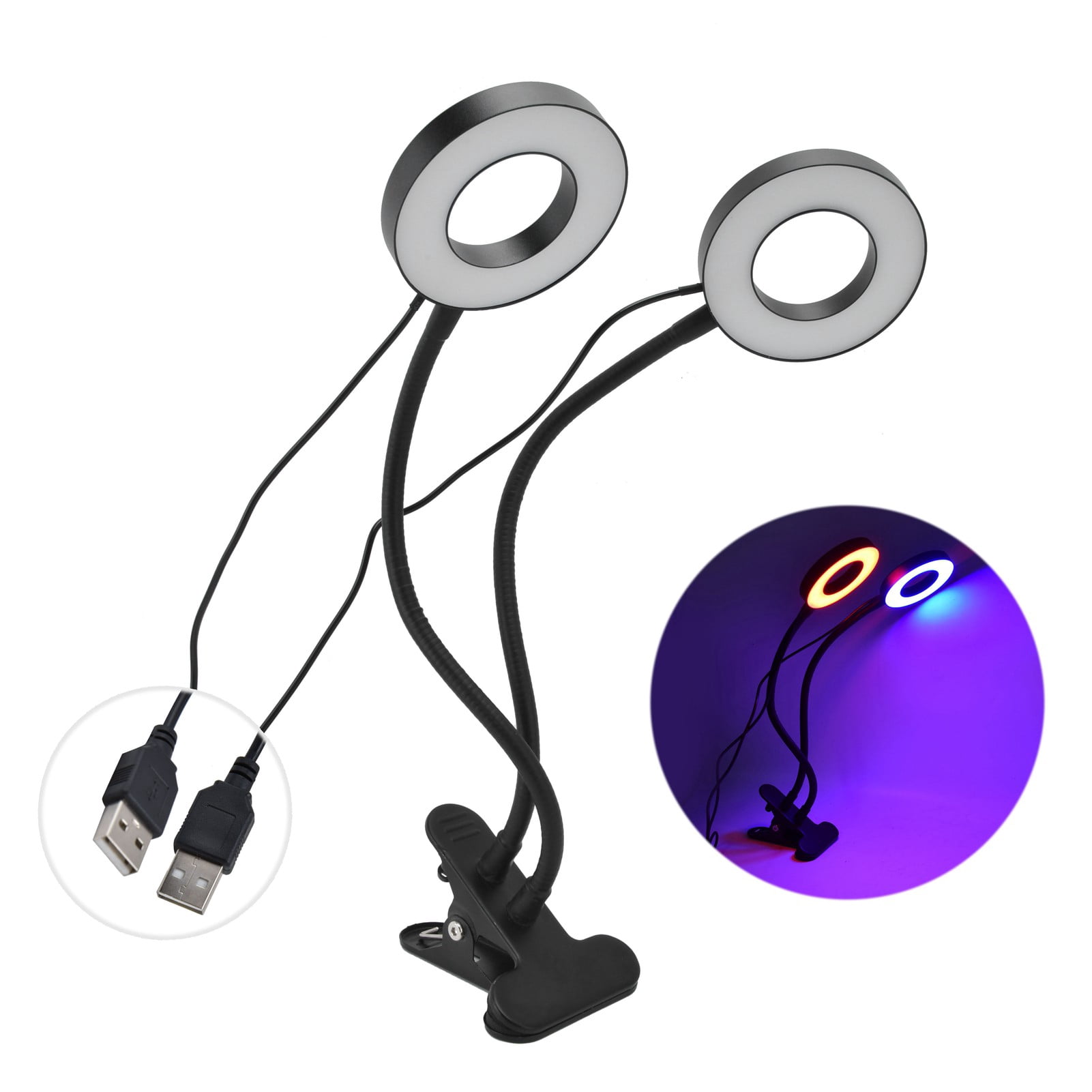 Gueiykk LED Grow Light Double‑End 360° Adjustable USB Powered Indoor ...
