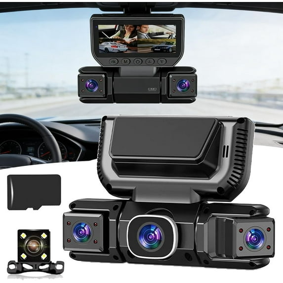 360° Car DVR WiFi 4 Channels Dash Cam Video Recorder, 1080P FHD Dash ...