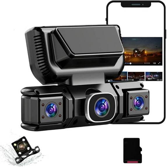 360° Car DVR WiFi 4 Channels Dash Cam Video Recorder, 1080P Full View ...