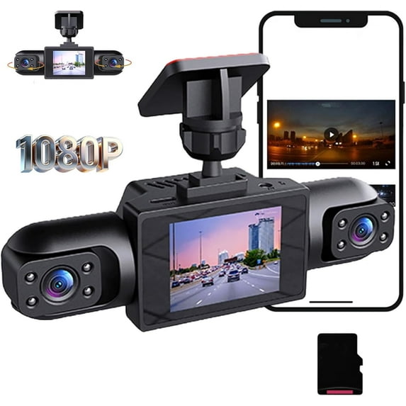 360° Car DVR WiFi 4 Channels Dash Cam Video Recorder, 1080P Full View ...