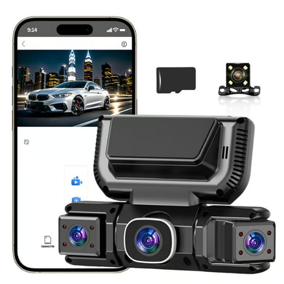 360° Car DVR WiFi 4Channels Dash Cam Video Recorder, with 32GB Card, 4 ...