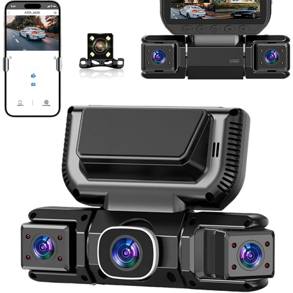 360° Car Dvr WiFi 4channels Dash Cam Video Recorder, 1080p Fhd Car ...