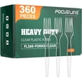 360 Count Clear Plastic Forks Heavy Duty, Solid and Durable Premium ...