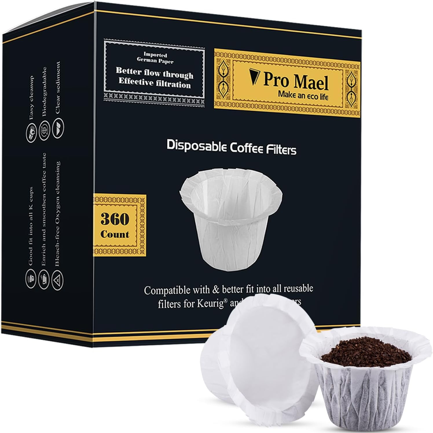 360 Count Disposable K Cup Filters, Coffee Filter Paper for Keurig ...