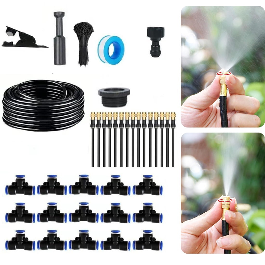 360° Curved Automatic Garden Irrigation System Adjustable Mist Cooling ...