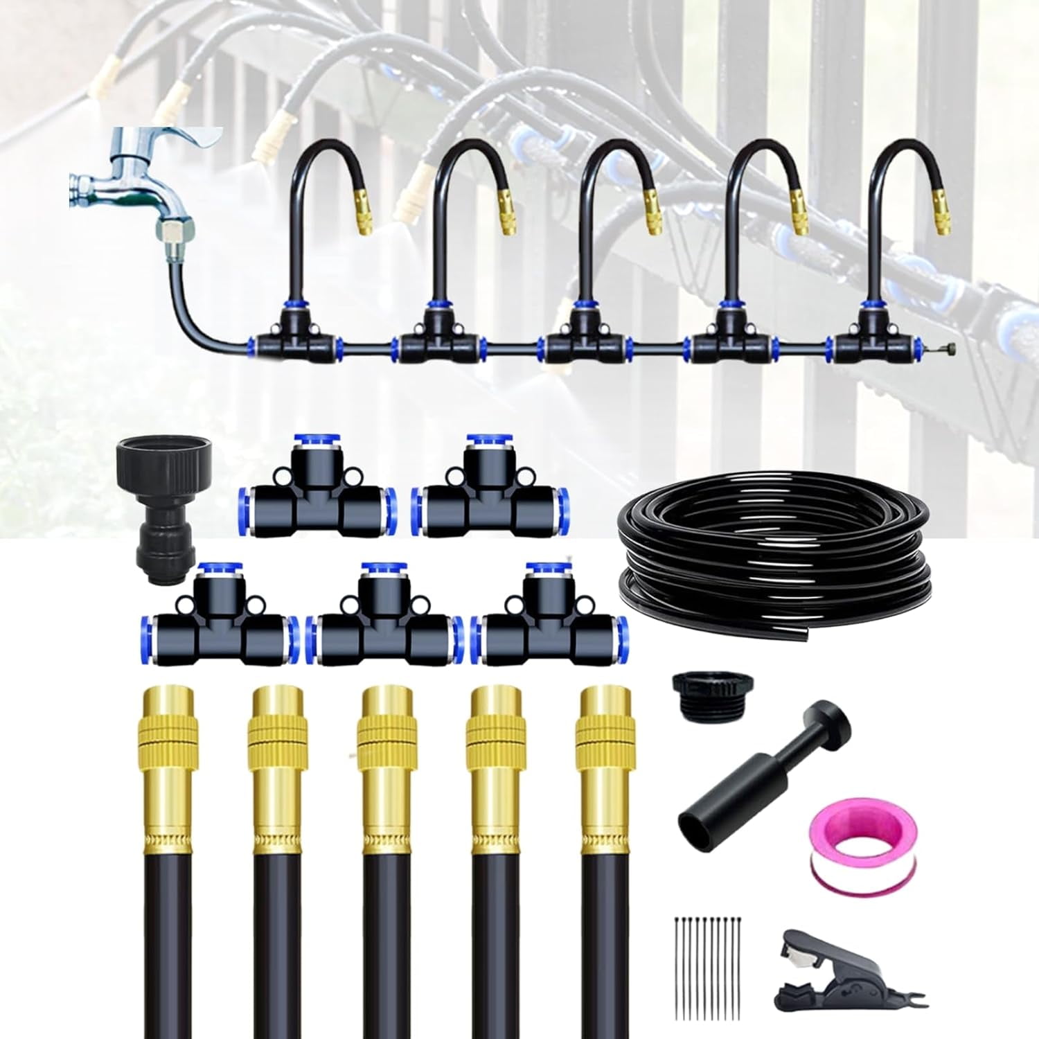 360° Curved Garden Automatic Irrigation System, 2025 New Quick ...