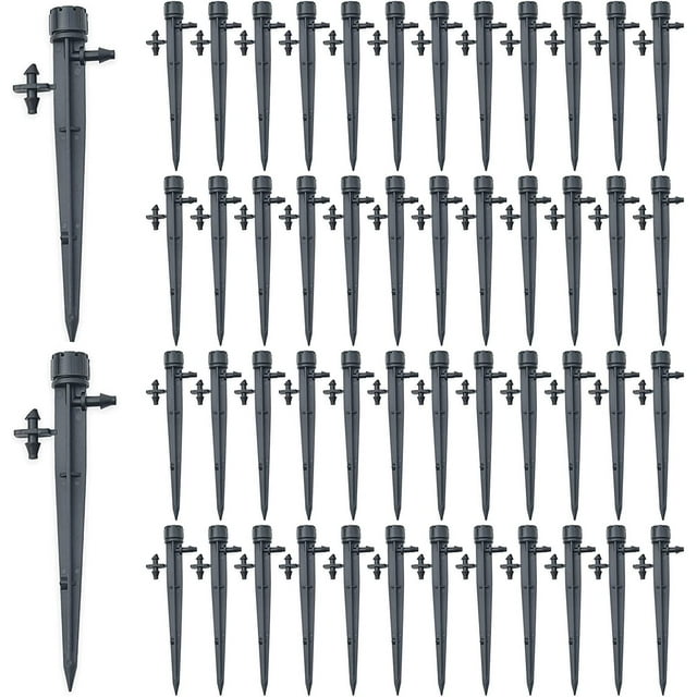 360 Degree Adjustable Irrigation Drippers with Barbed Connector for 4/7 ...