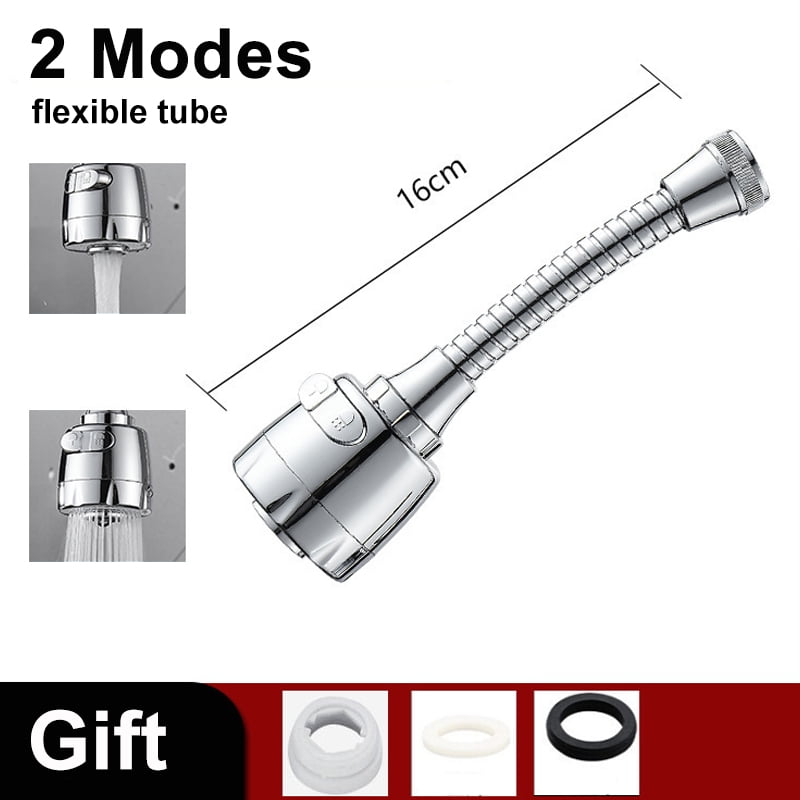 360 Degree Adjustment Faucet Adapter 2/3 Modes Universal Kitchen Water ...