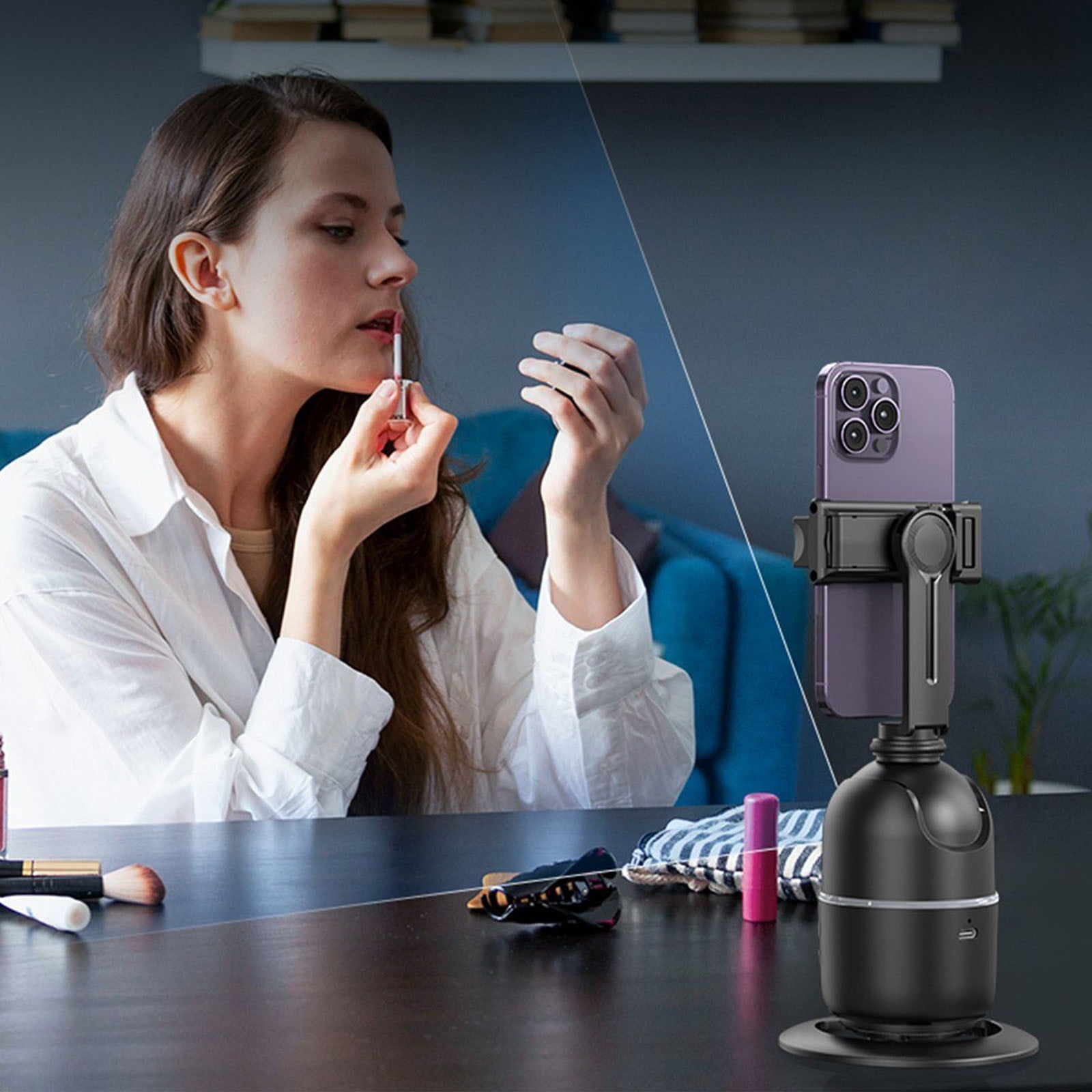 360-Degree Auto Face Tracking Gimbal, Smartphone Stabilizer, Quick ...